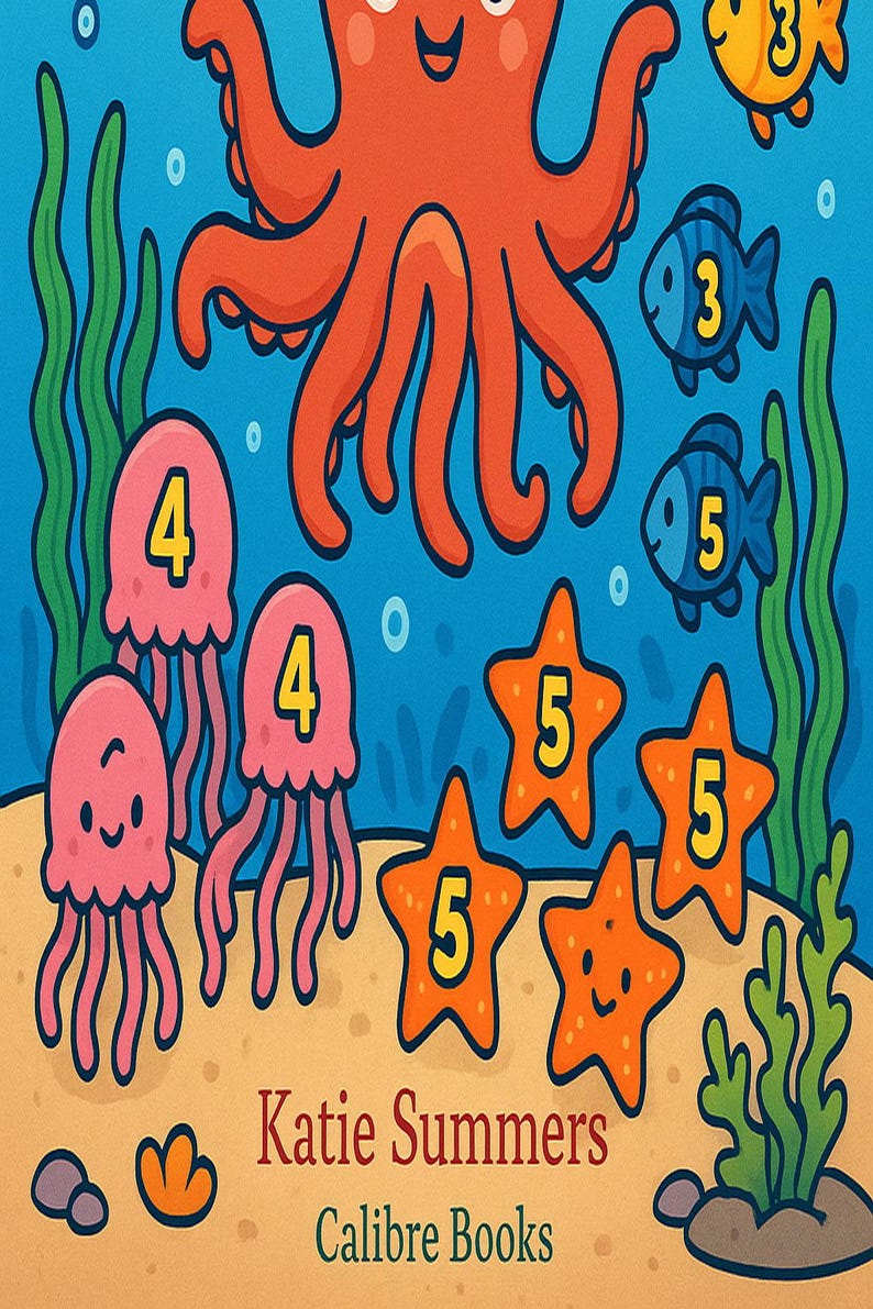 Ocean Counting Coloring Book – Learn Numbers 1-25 With Sea Creatures ...