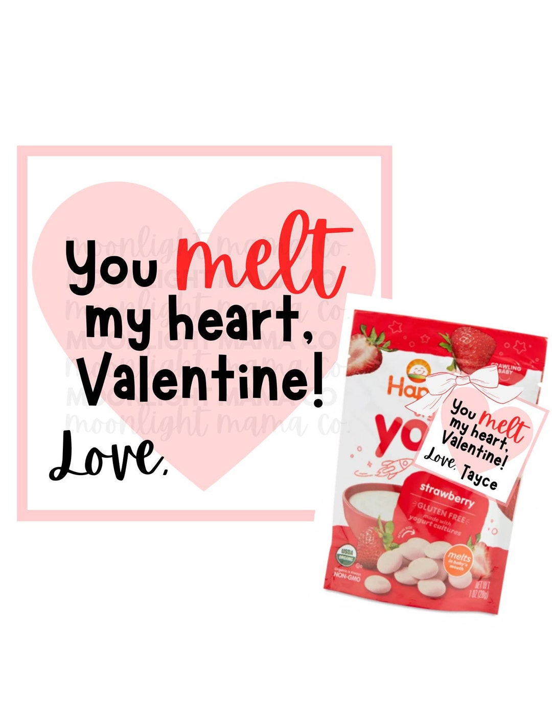 Valentines Day Tag - You Make Me Melt - Infant Valentines - Printable ...