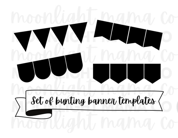 25 Bunting Banner Svg Bundle Flag Bunting Banner Templates