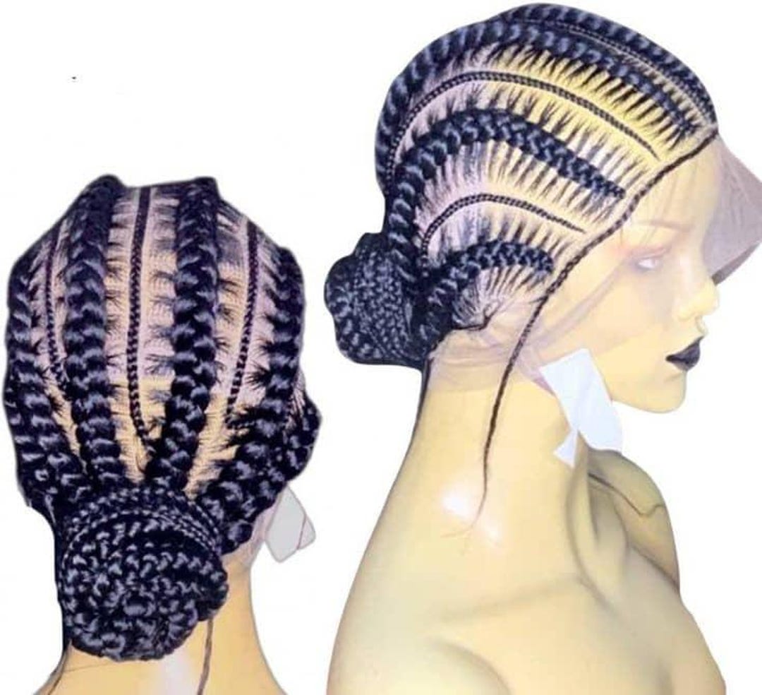 Jumbo Bun Cornrow Braided Wigs - Etsy