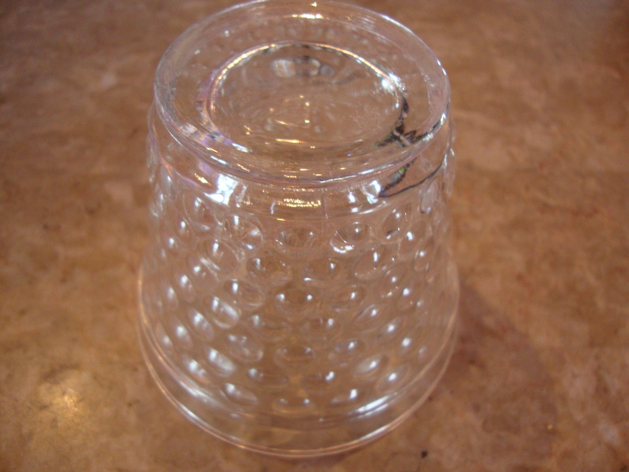 Vintage PALE PINK PURPLE Magnesium Glass Flared Hobnail | Etsy