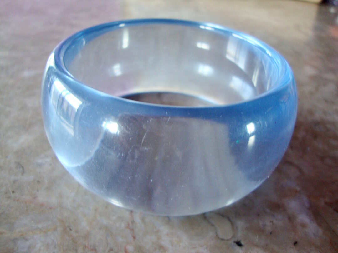1960s CLEAR BLUE TRANSPARENT Huge Bold Wide Jello Chunky Thick - Etsy