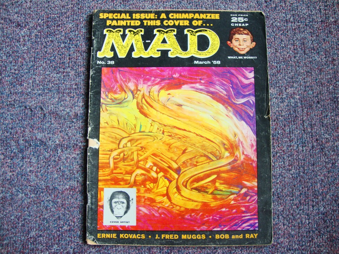 MAD MAGAZINE MARCH 1958 Issue No. 38 Vintage Original A Chimpanzee ...