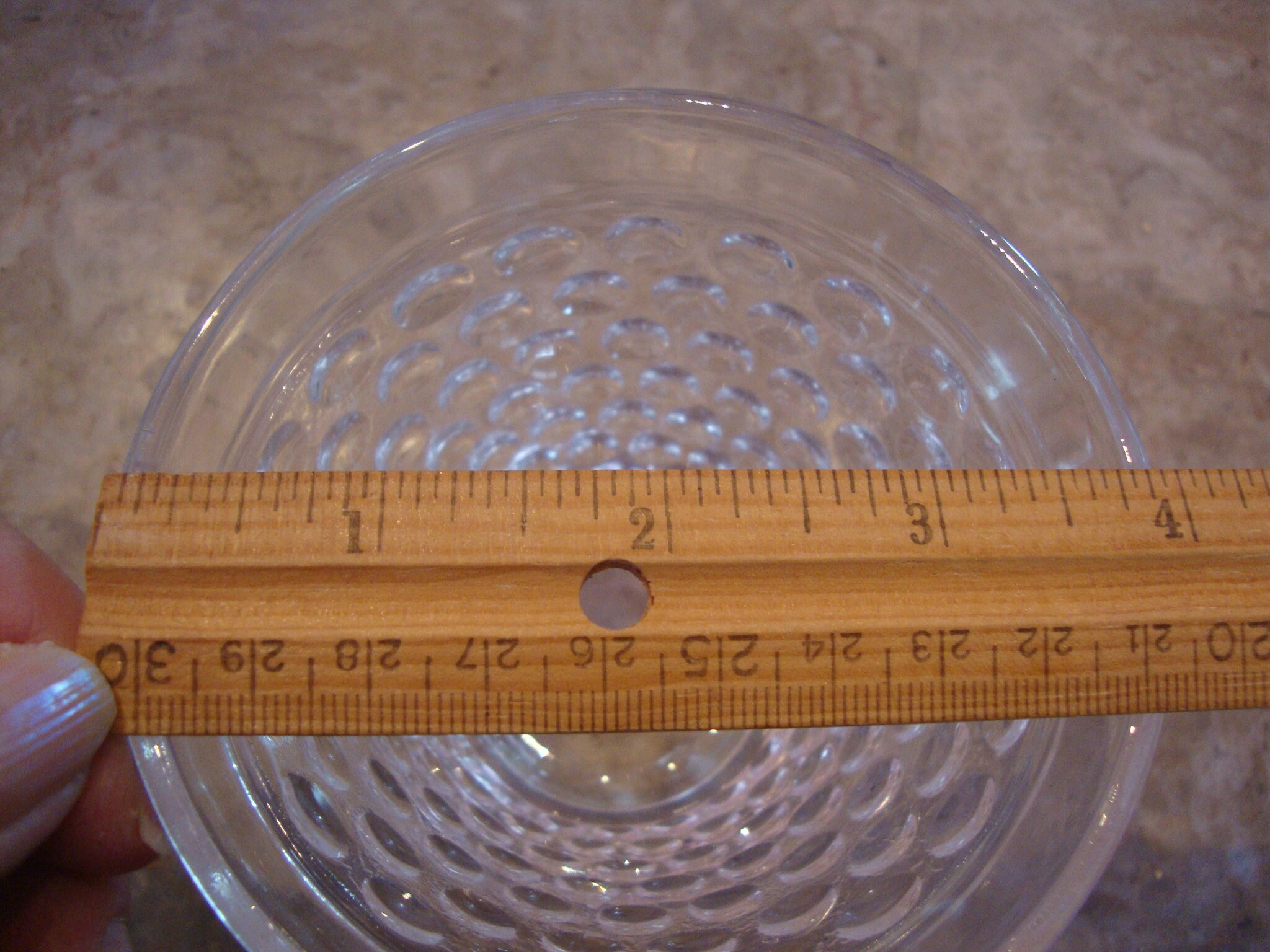 Vintage PALE PINK PURPLE Magnesium Glass Flared Hobnail | Etsy