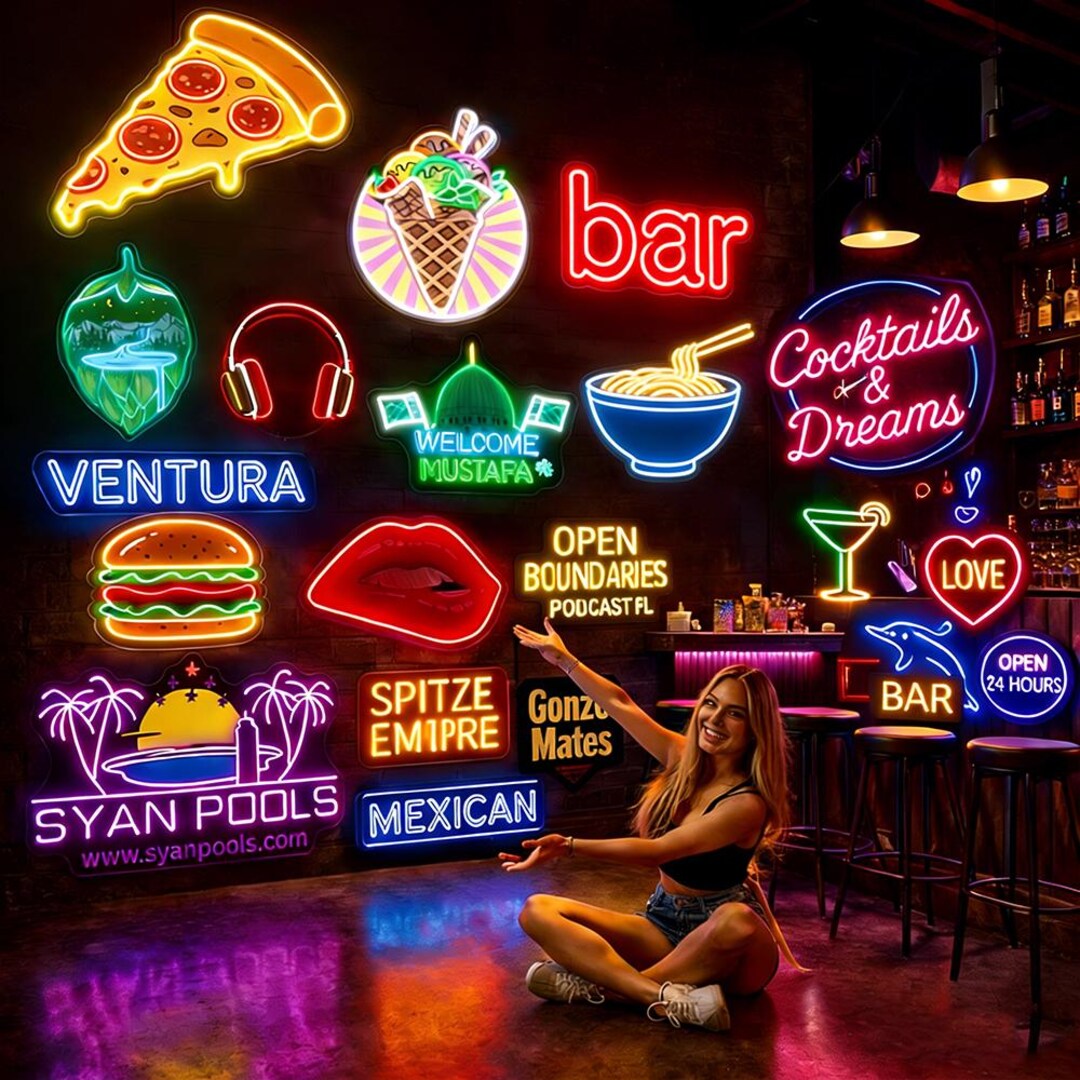 Custom Neon Sign | Personalized LED Name & Logo Sign | Aesthetic Neon ...
