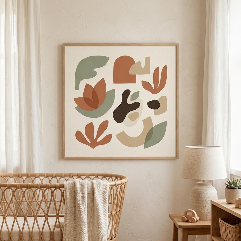 Abstract Botanical Shapes Clip Art – Warm Neutral Terracotta Sage ...