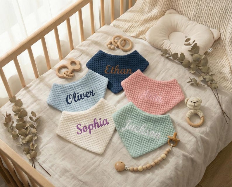 Personalized Baby Bib, Custom Name Bib, Embroidered Bib for Baby ...