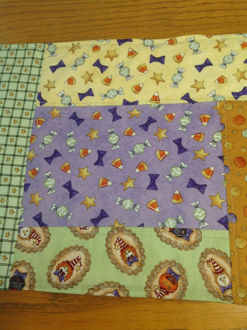 Quilted Fall Placemats, Halloween Placemats, Set of 5 Placemats, Snack ...