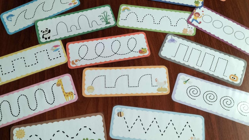 Graphomotor and Pre-writing Cards, Printable Tracing Activities for ...