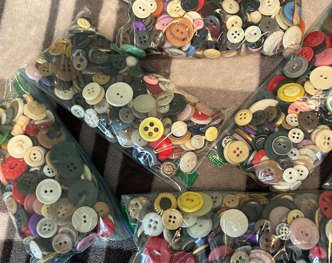 Vintage Assorted Buttons for Sewing, Crafts, Junk Journals ...