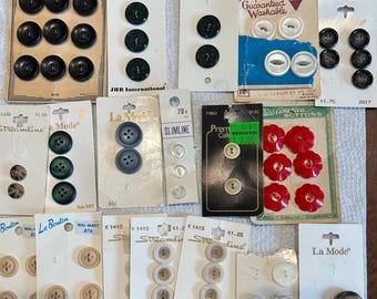 Vintage Assorted Buttons for Sewing, Crafts, Junk Journals ...