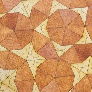 Penrose P2 Arc Tiles, Mathematical Puzzle, Pentagon Puzzle, Tile Puzzle ...