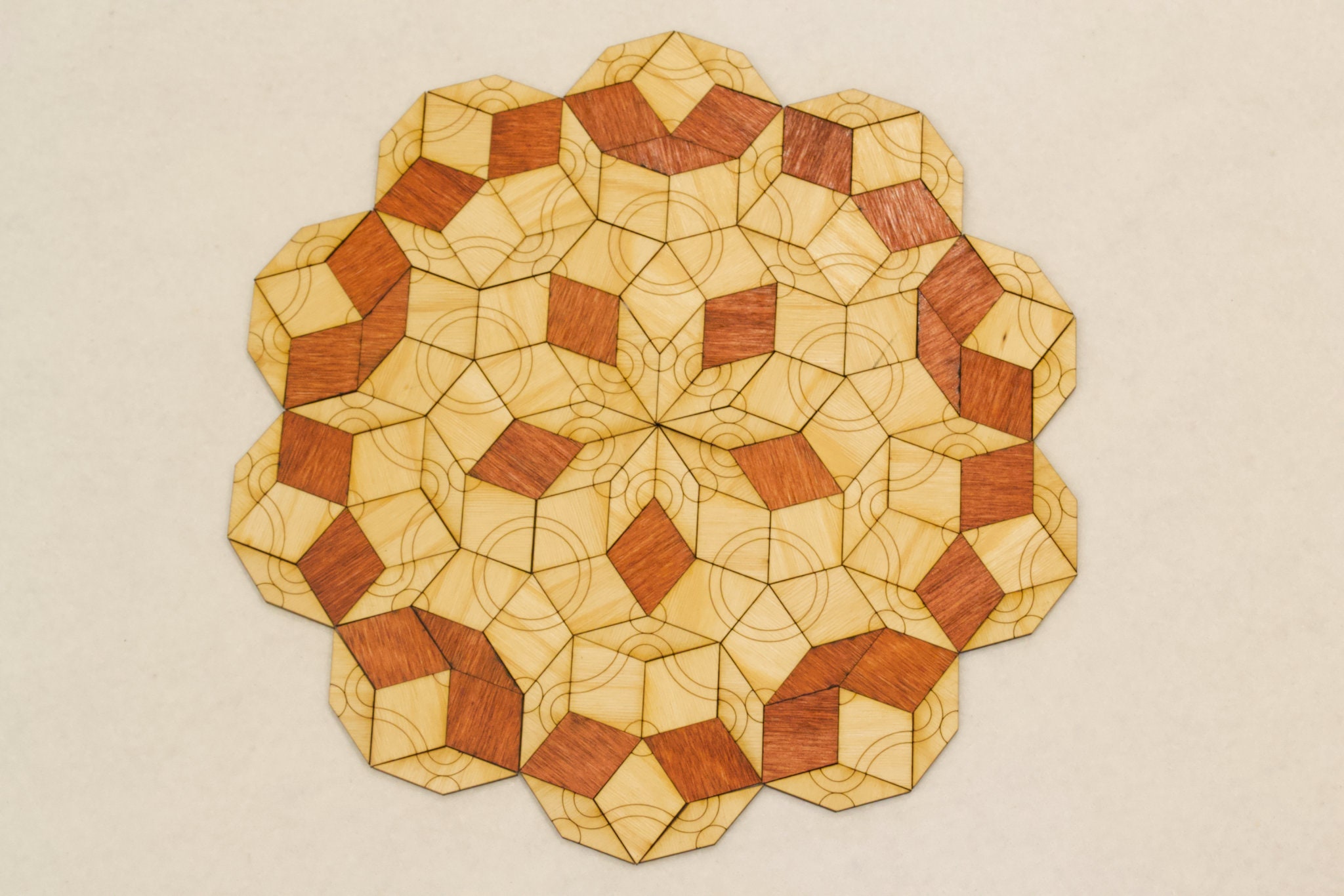 Penrose P3 River Tiles, Mathematical Puzzle, Pentagon, Tile Puzzle ...