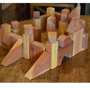 Tough Blocks, Redwood, Heirloom, Handmade, Blocks - Etsy