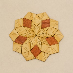 Penrose P3 River Tiles, Mathematical Puzzle, Pentagon, Tile Puzzle ...