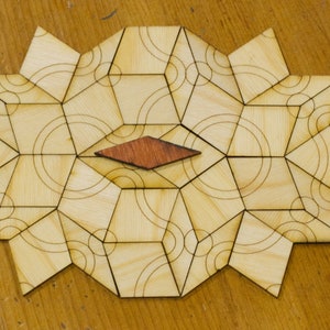 Penrose P3 River Tiles, Mathematical Puzzle, Pentagon, Tile Puzzle ...