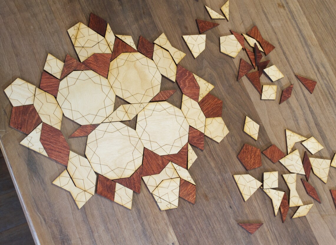 Girih Tiles Penrose Tile Pentagon Puzzle Tile Puzzle - Etsy UK