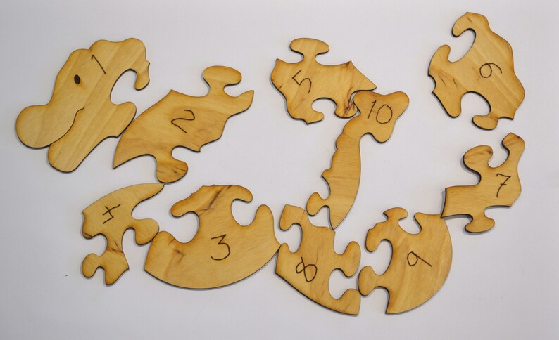 Dragon Counting Puzzle With Storage Bag Baltic Toy Grade - Etsy