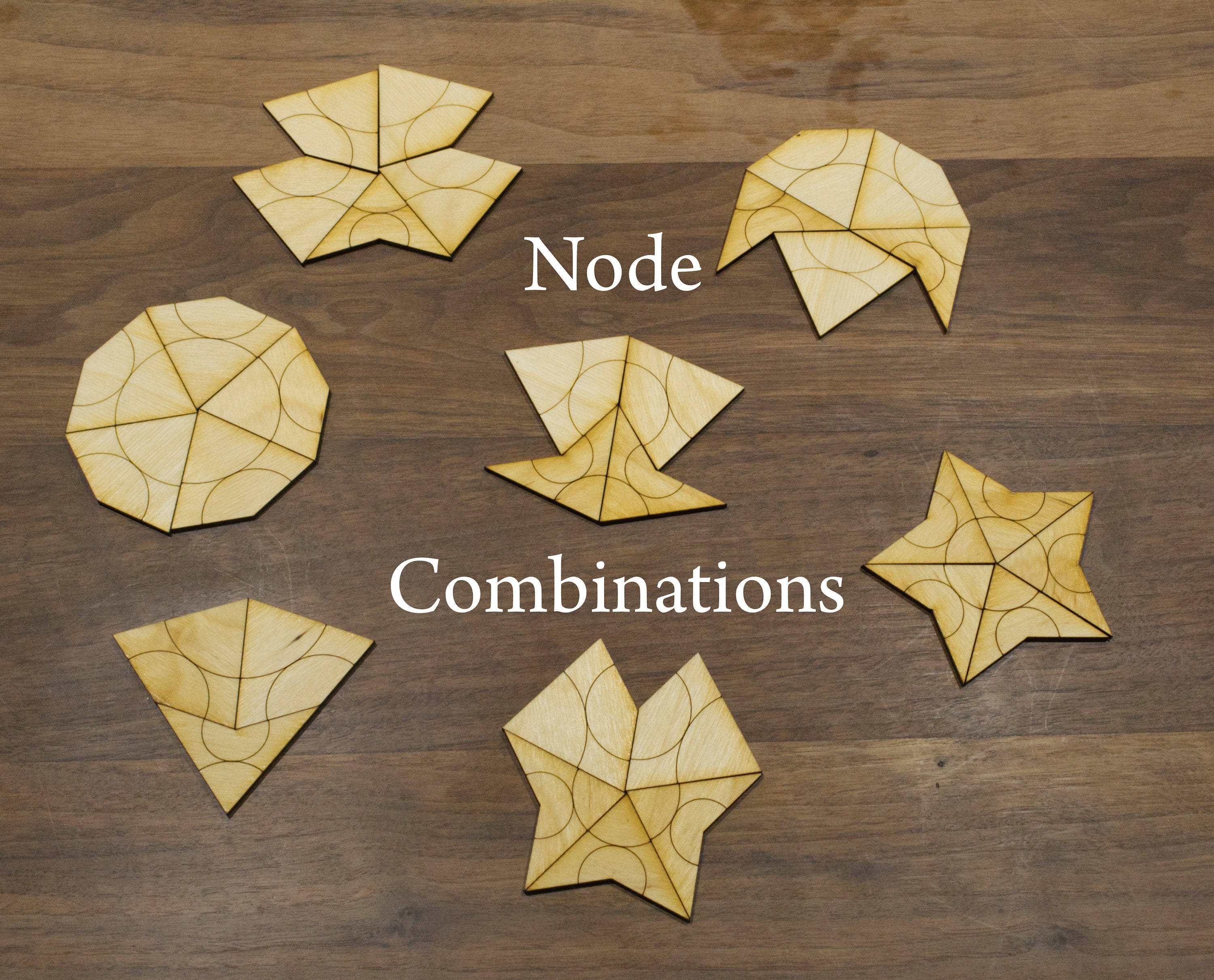 Penrose P2 Arc Tiles Mathematical Puzzle Pentagon Puzzle | Etsy