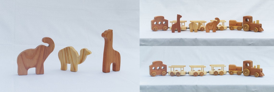 Circus Train With Giraffe Elephant Camel Zoo Train - Etsy