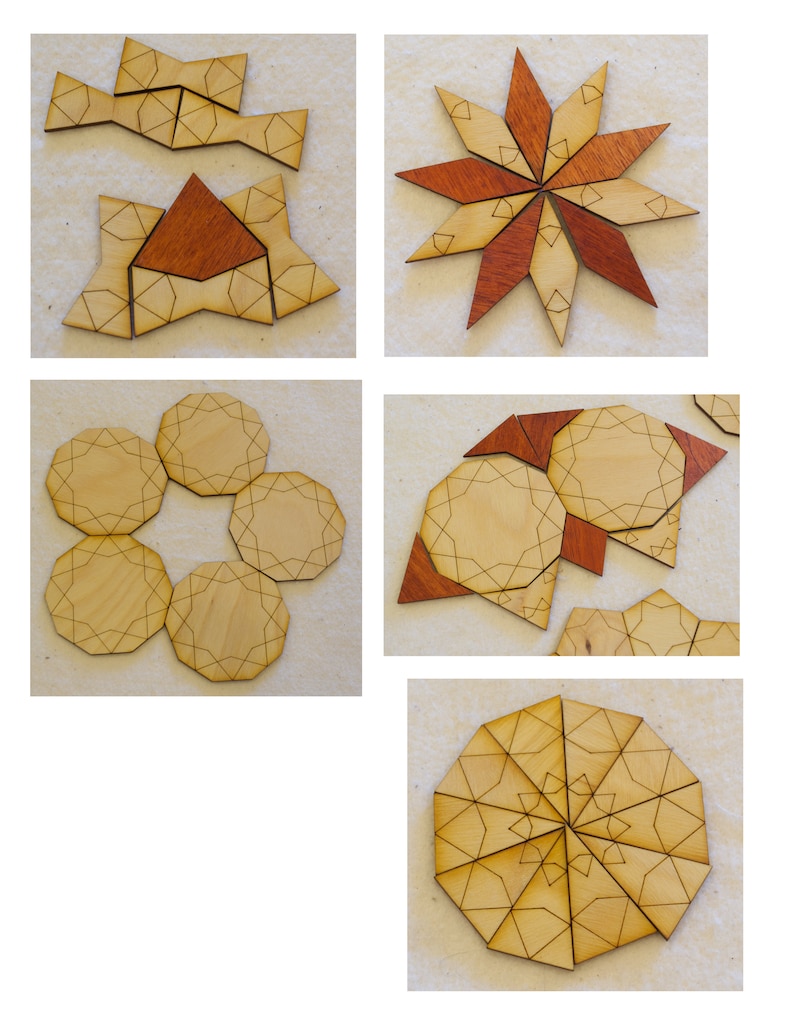 Girih Tiles Penrose Tile Pentagon Puzzle Tile Puzzle - Etsy