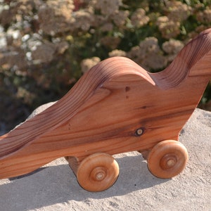 Apatosaurus, Brontosaurus, Redwood Push Toy, Handmade, Heirloom Toy - Etsy