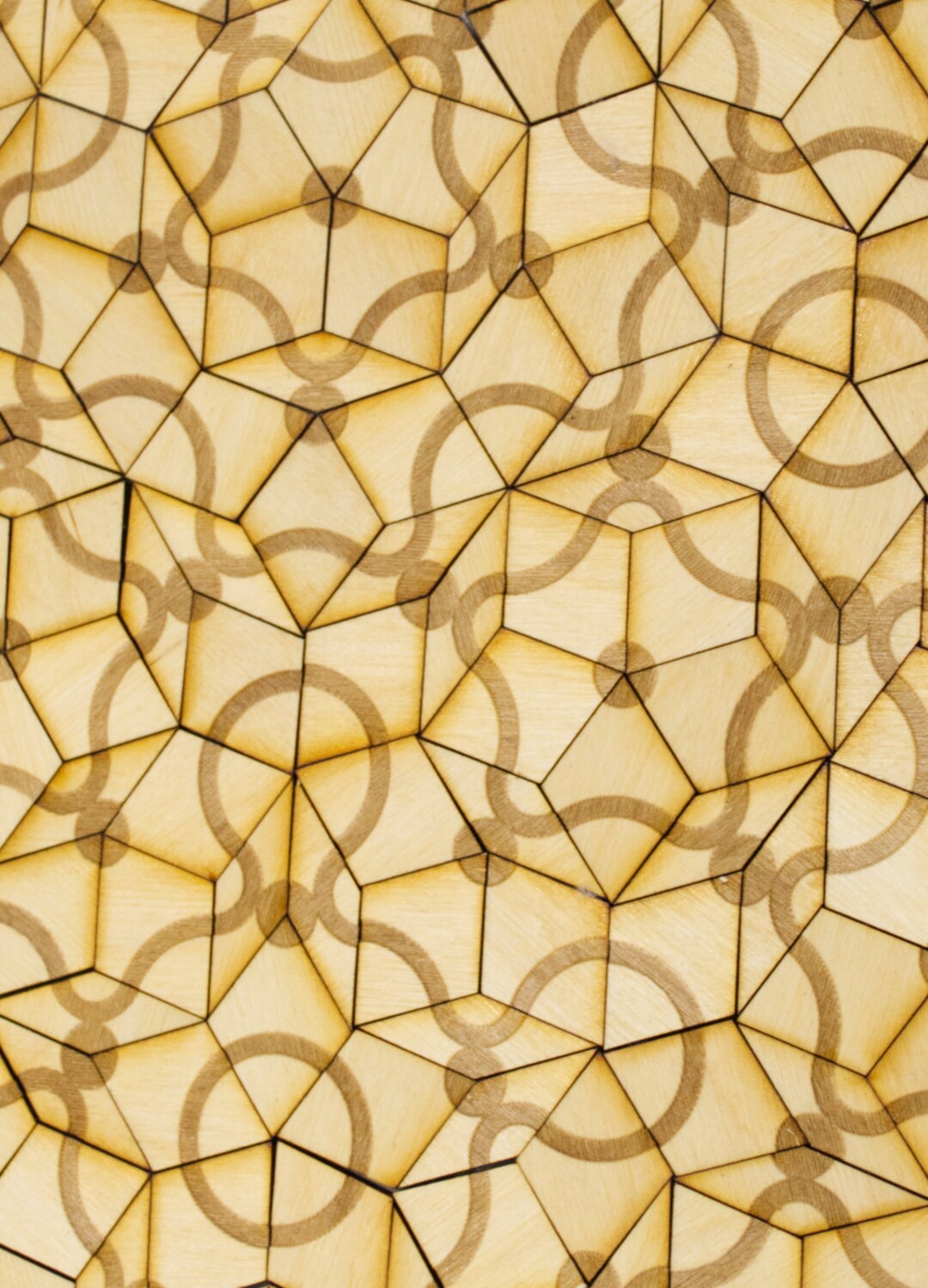 Engraved Penrose P3 Tiles, Mathematical Puzzle, Pentagon, Tile Puzzle ...