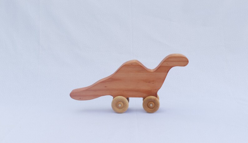 Apatosaurus Brontosaurus Redwood Push Toy Handmade - Etsy