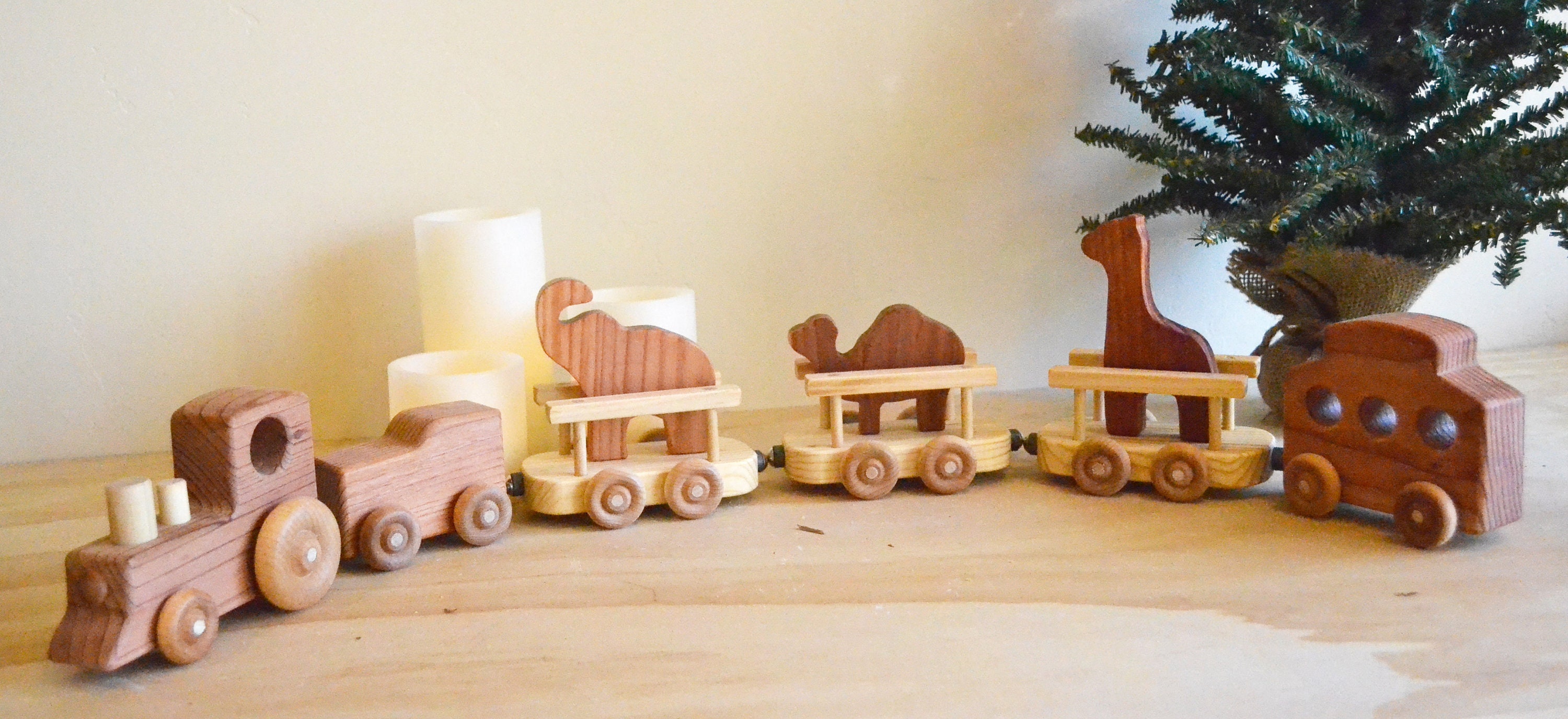 Circus Train with Giraffe Elephant Camel Zoo Train | Etsy
