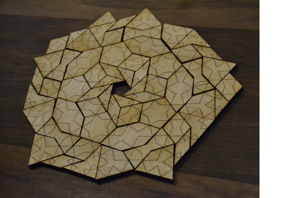 Girih Tiles Penrose Tile Pentagon Puzzle Tile Puzzle | Etsy