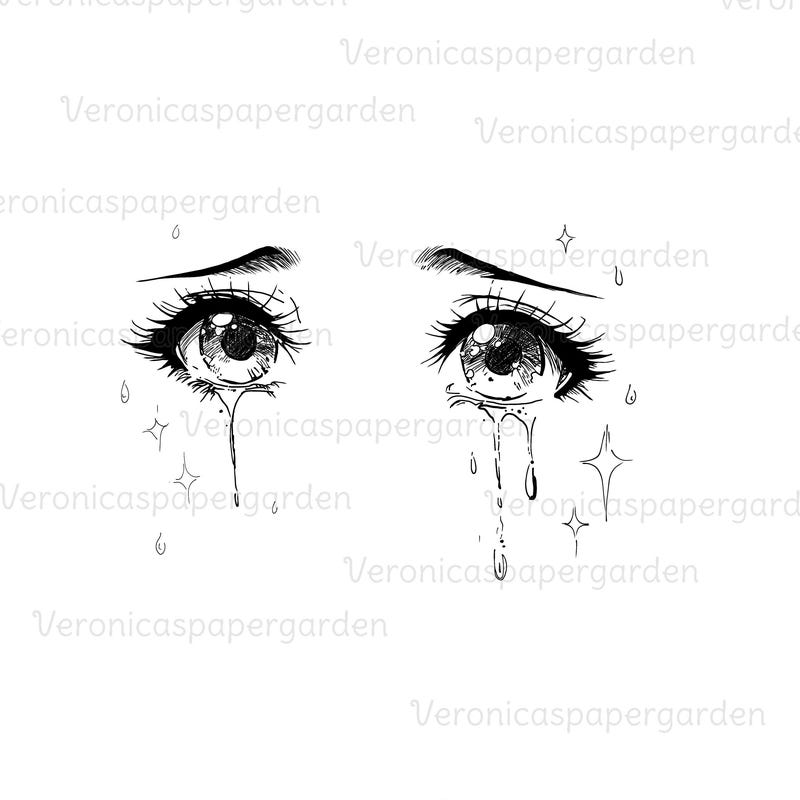 Crying Anime Eyes - Etsy