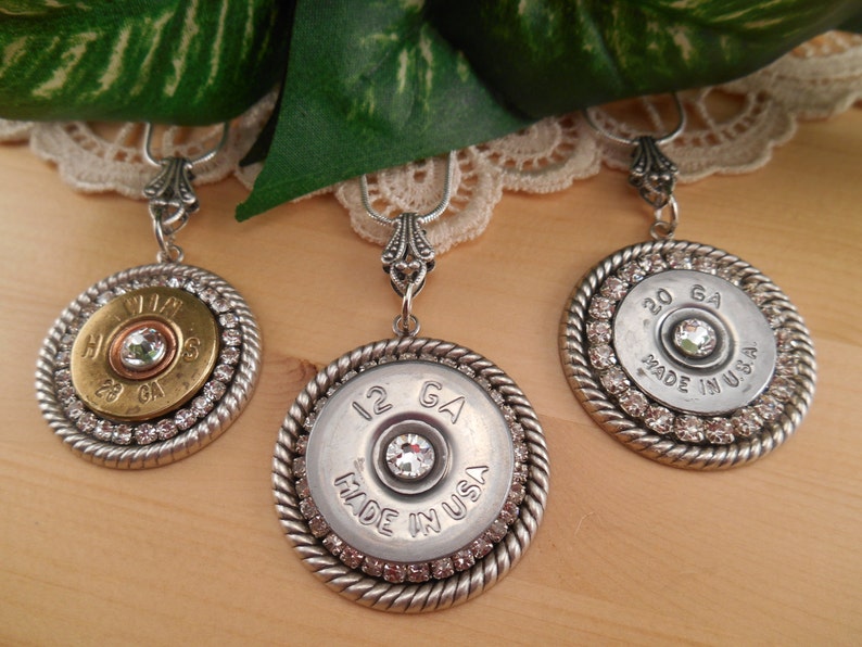 Shotgun Shell Jewelry 28 Gauge Winchester Rhinestone | Etsy