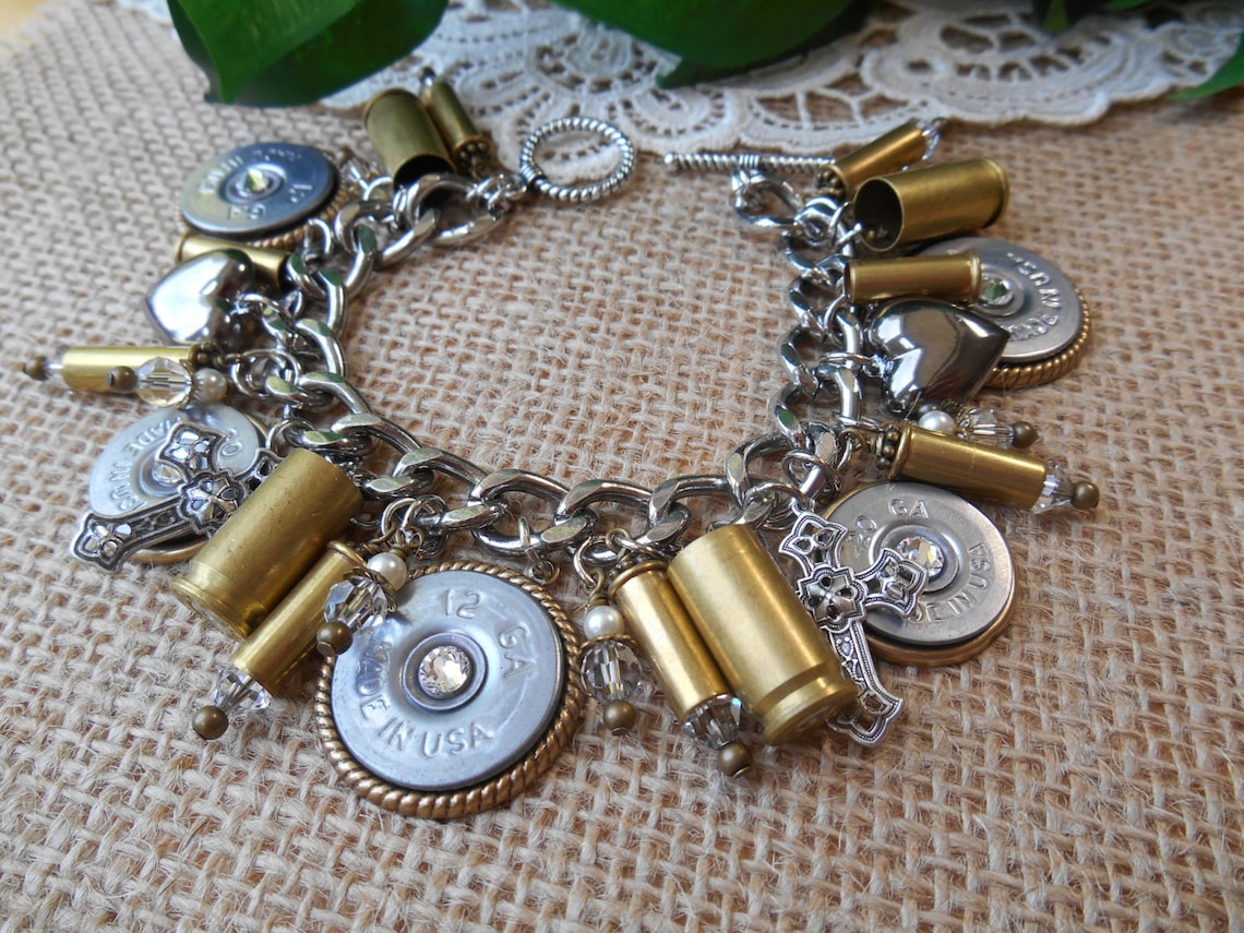 Bullet Jewelry Shotgun Shell Casings Crosses Hearts | Etsy