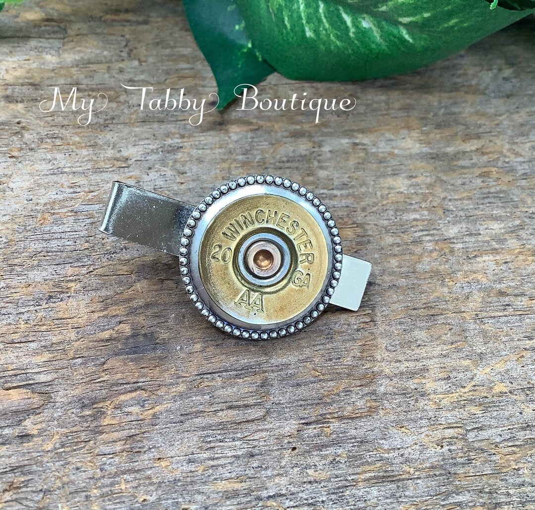 Shotgun Shell Tie Clip Bar 20 Gauge Winchester Men Groom Accessories ...