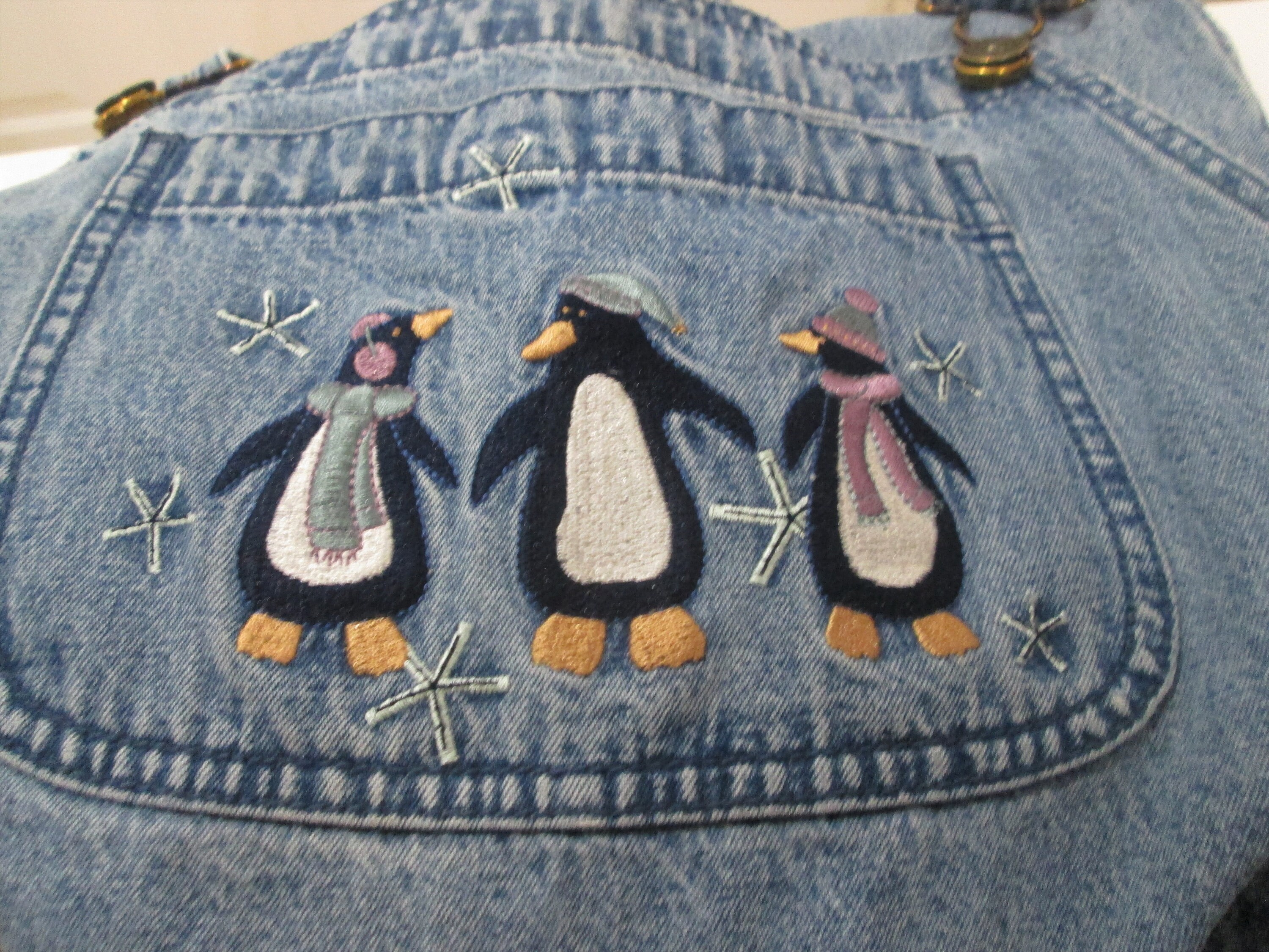 Vintage 1990's Christopher and Banks Demin Overalls XL ~ Embroidered ...