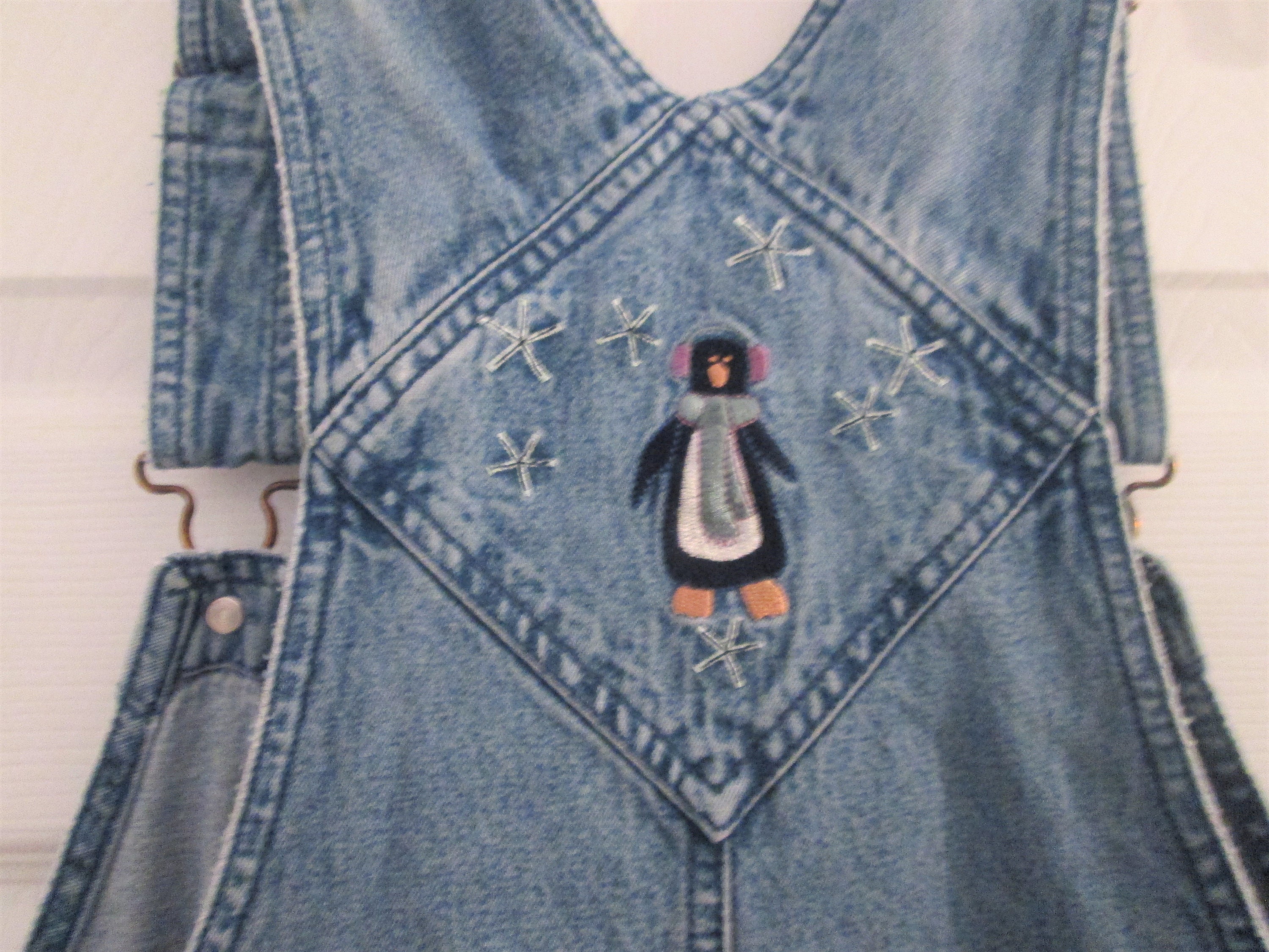 Vintage 1990's Christopher and Banks Demin Overalls XL ~ Embroidered ...