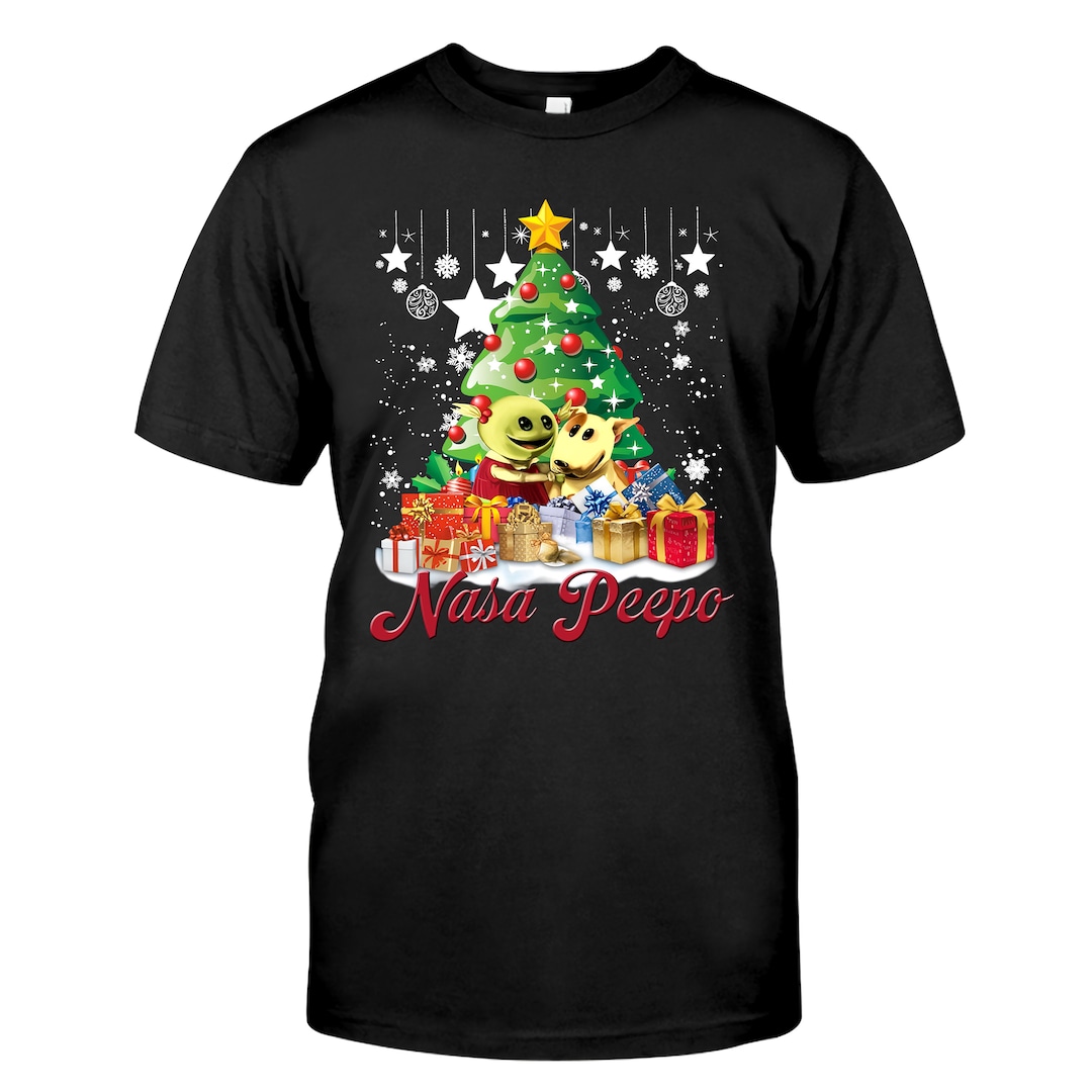 Nasa Peepo Christmas Tree Tshirt Nanalan Cartoon Christmas - Etsy