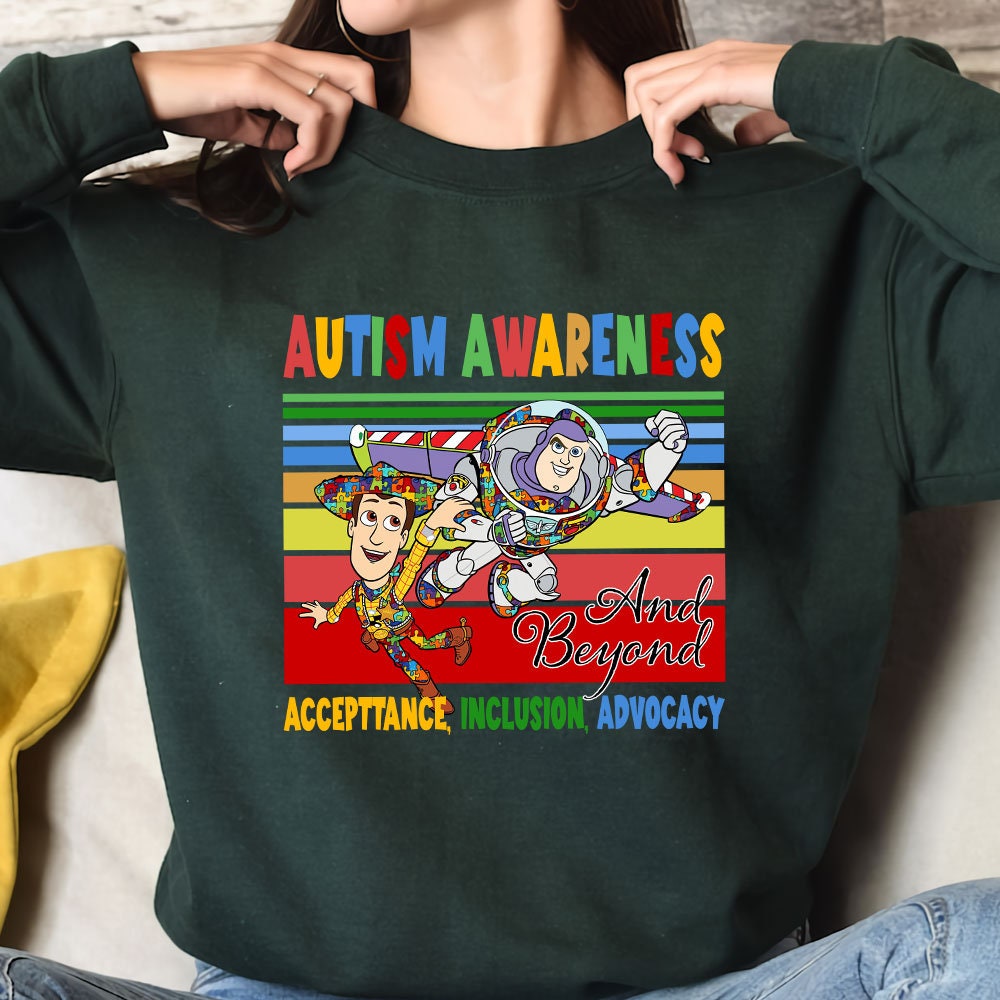 Woody and Buzz Lightyear Autism Awareness Shirt, T0y Story Autism ...