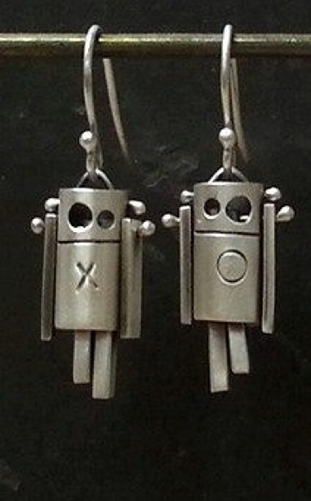 Robot Earrings:xo - Etsy