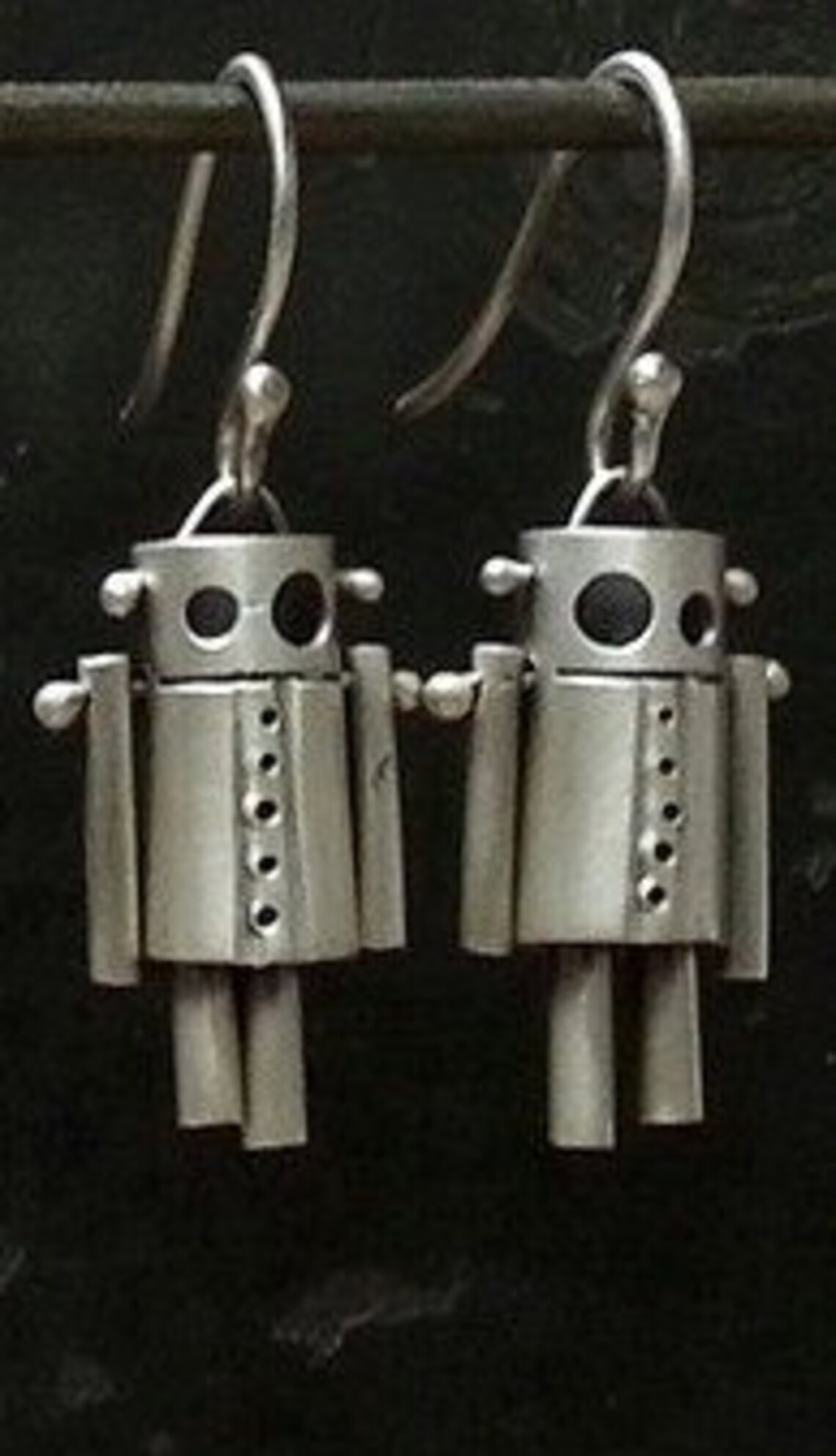Robot Earrings:rivets - Etsy
