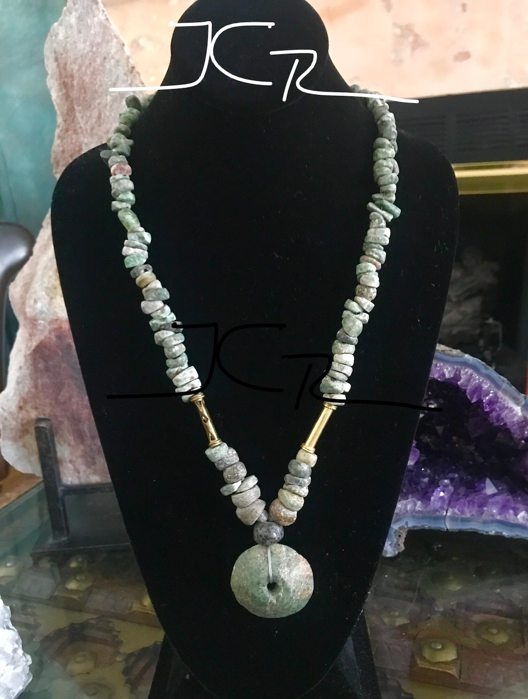 Antique Mexican Jade Necklace - Etsy