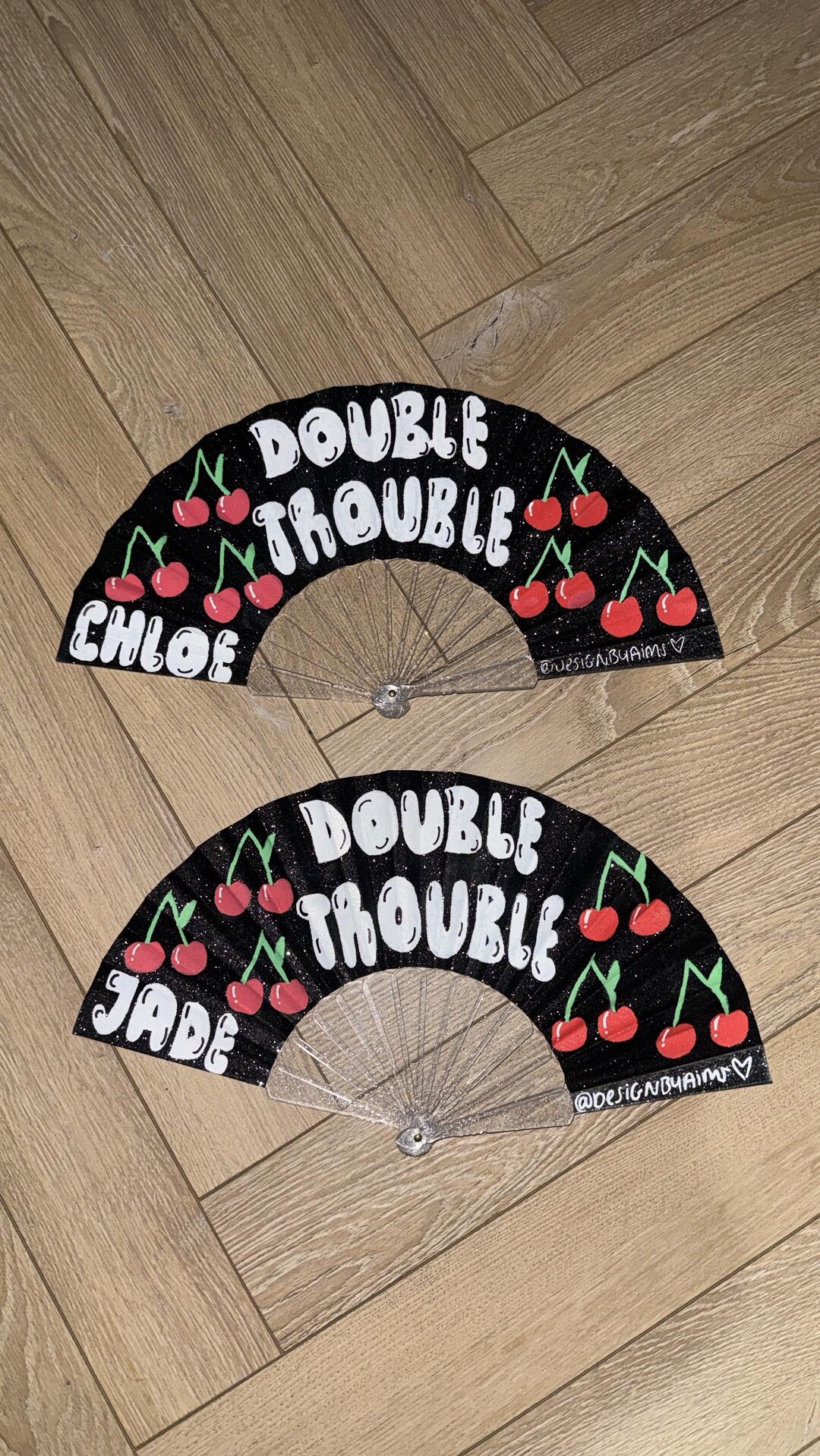 Double Trouble Custom Hand Fans 2x - Etsy