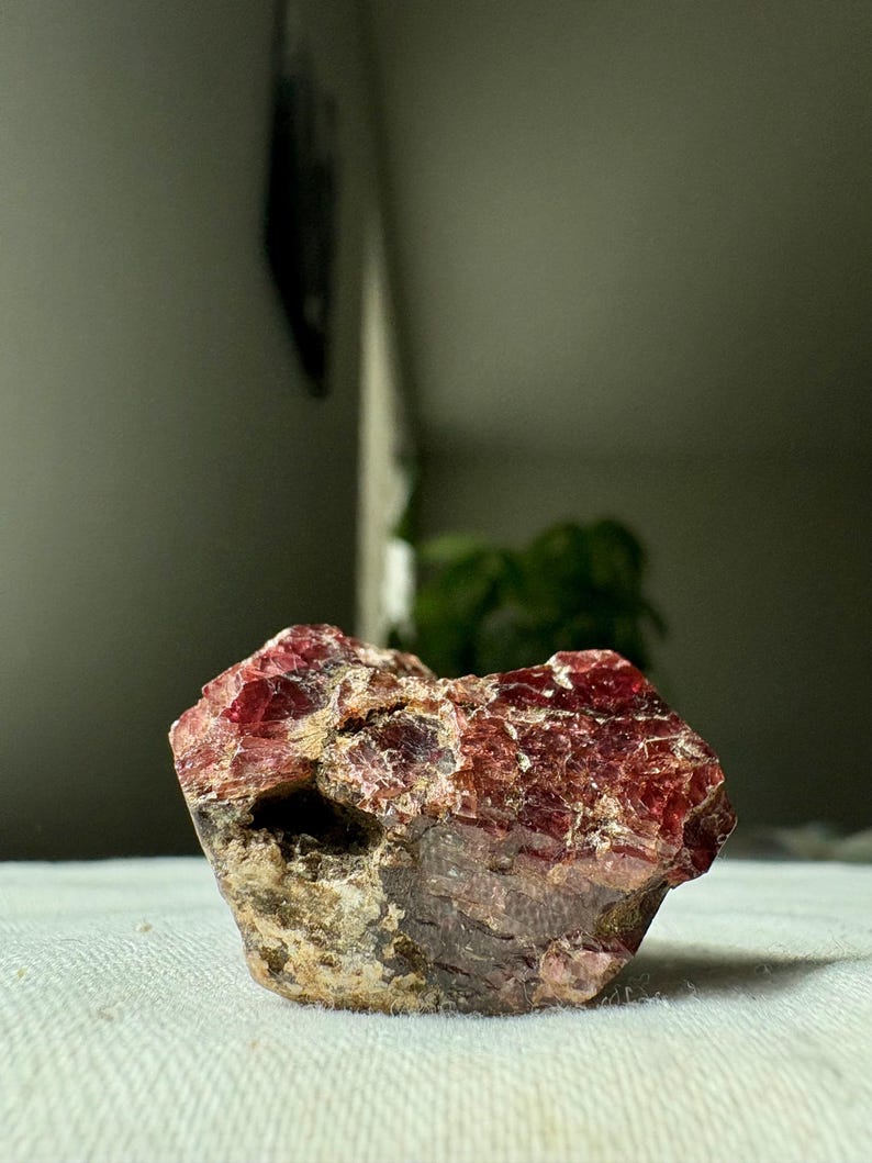 Natural Rough Red Spinel in Matrix – Raw Crystal Specimen | an Phu ...