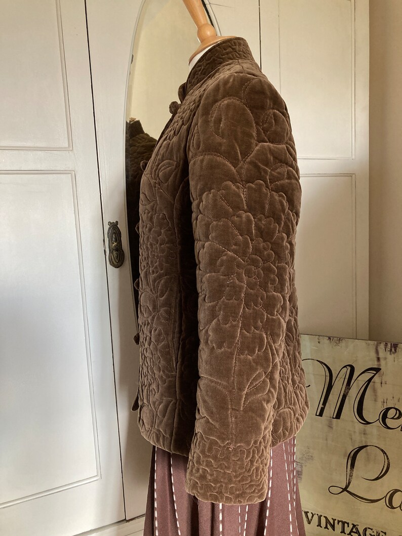 Vintage Retro 90s Chinese Style Padded Winter Jacket Brown. - Etsy