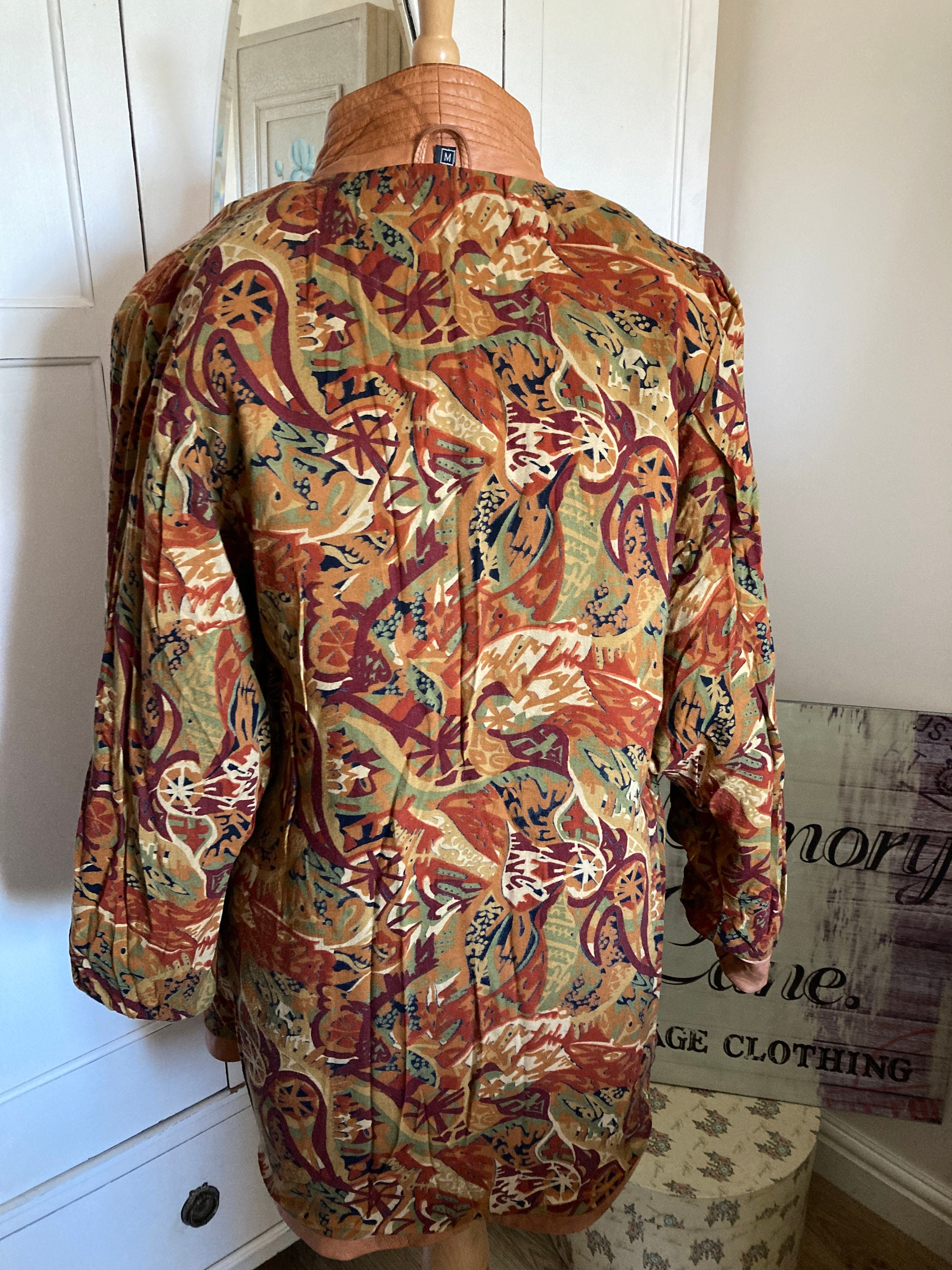 Vintage 8os Retro Batwing Leather Coat/jacket Camel Medium - Etsy