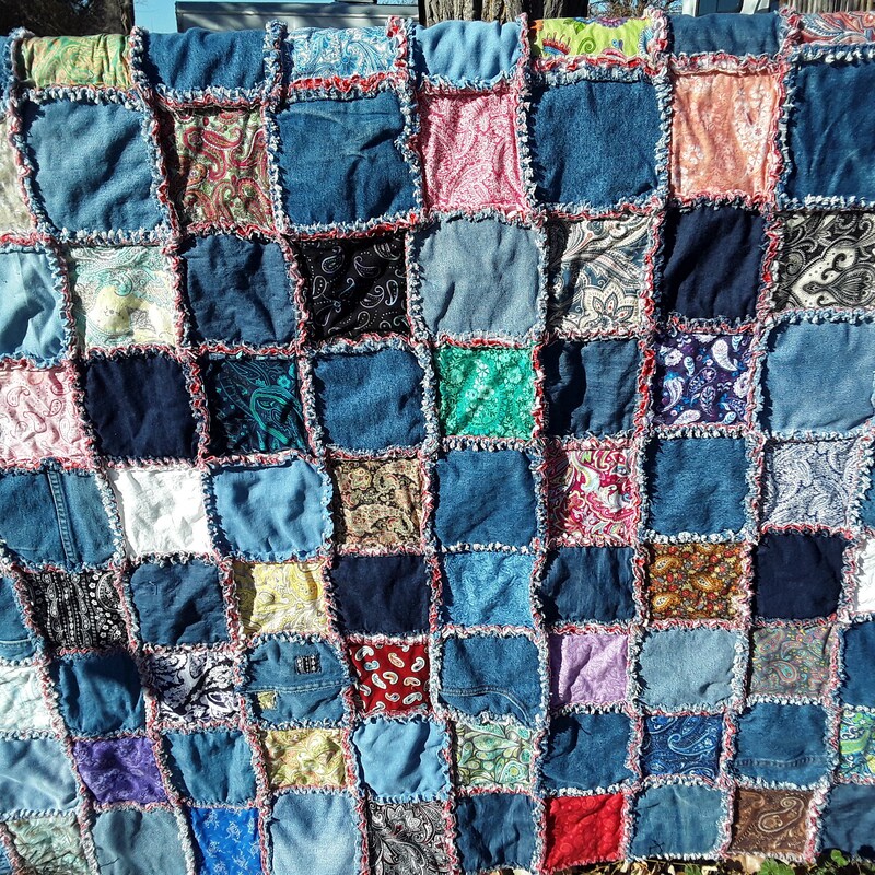Denim Rag Quilt - Etsy