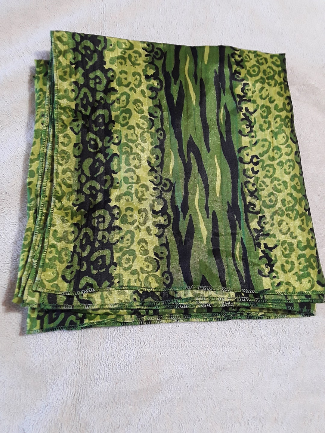 Green Animal Print Wild Rag - Etsy
