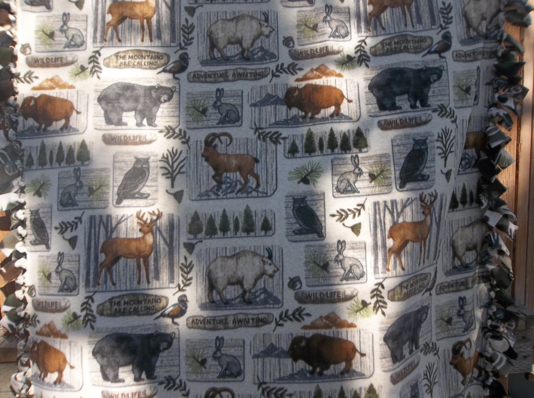 Large Mountains Are Calling Tied Fleece Blanket - Etsy