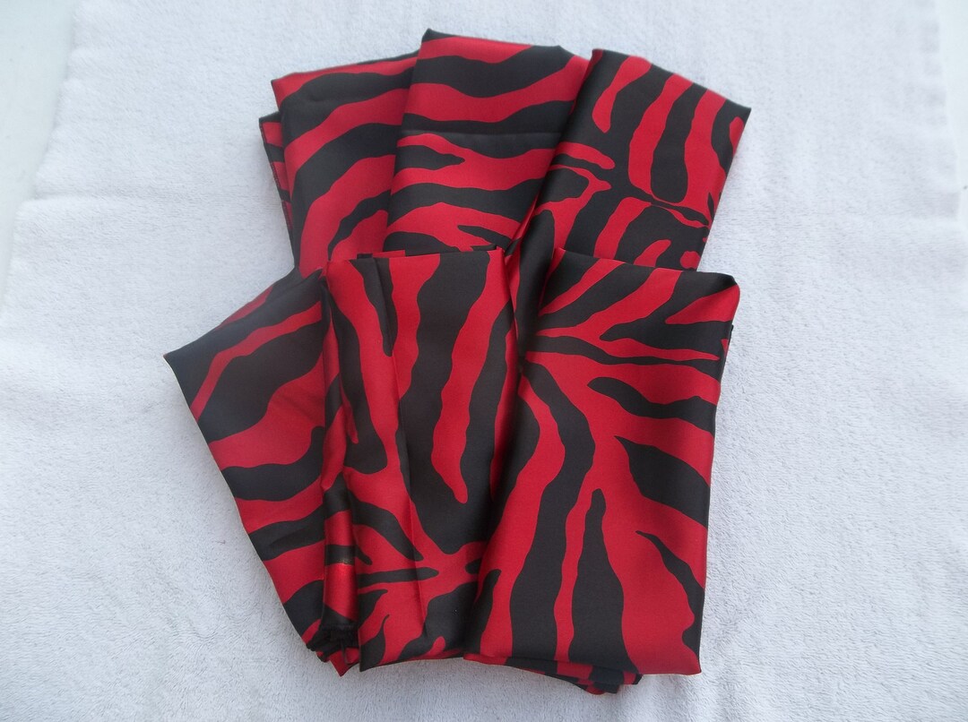 Black and Red Zebra Print Wild Rag - Etsy