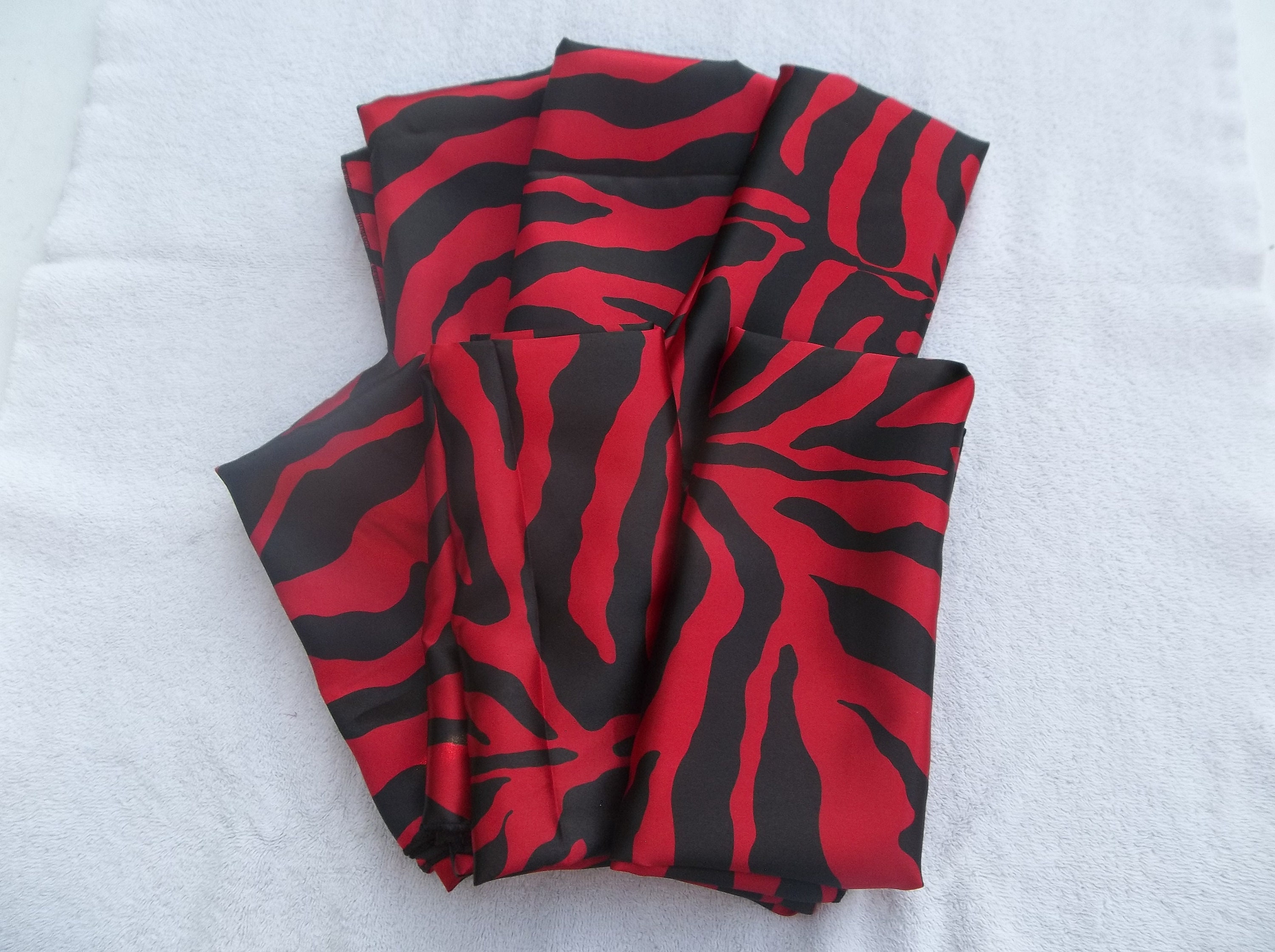 Black and Red Zebra Print Wild Rag - Etsy